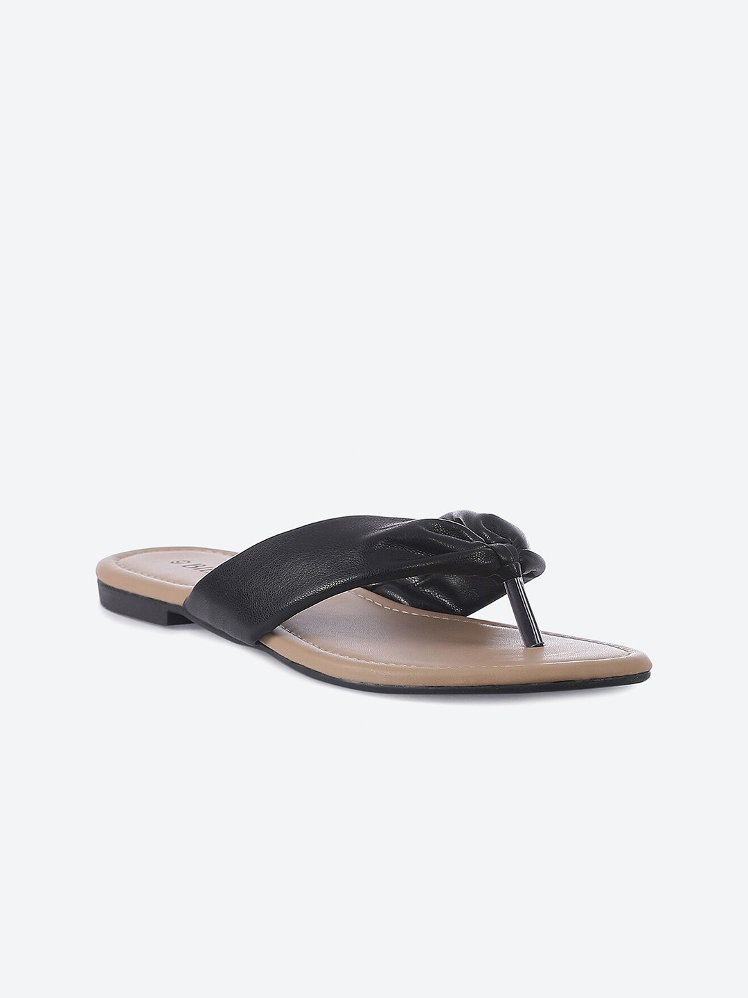 Buy Biba Women Black Open Toe Flats - Flats for Women 19101922 | Myntra