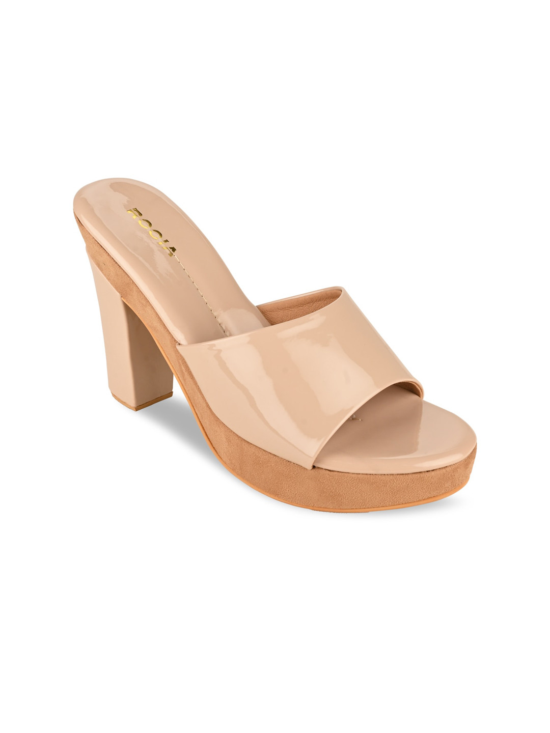 Buy Rocia Beige Party High Top Block Mules - Heels for Women 19102084 ...
