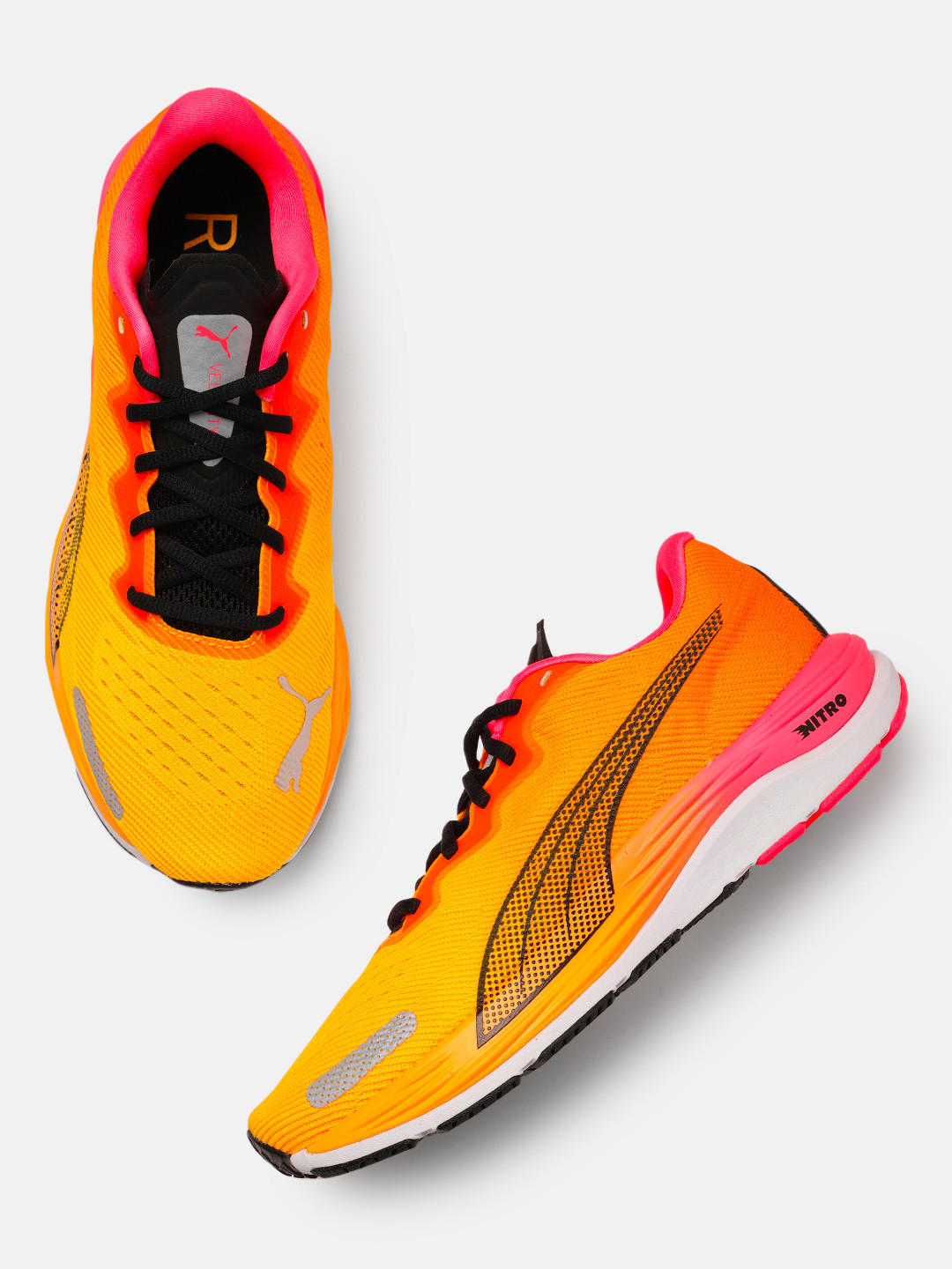 Buy Puma Men Orange Velocity Nitro 2 WIDE Running Shoes - Sports Shoes ...