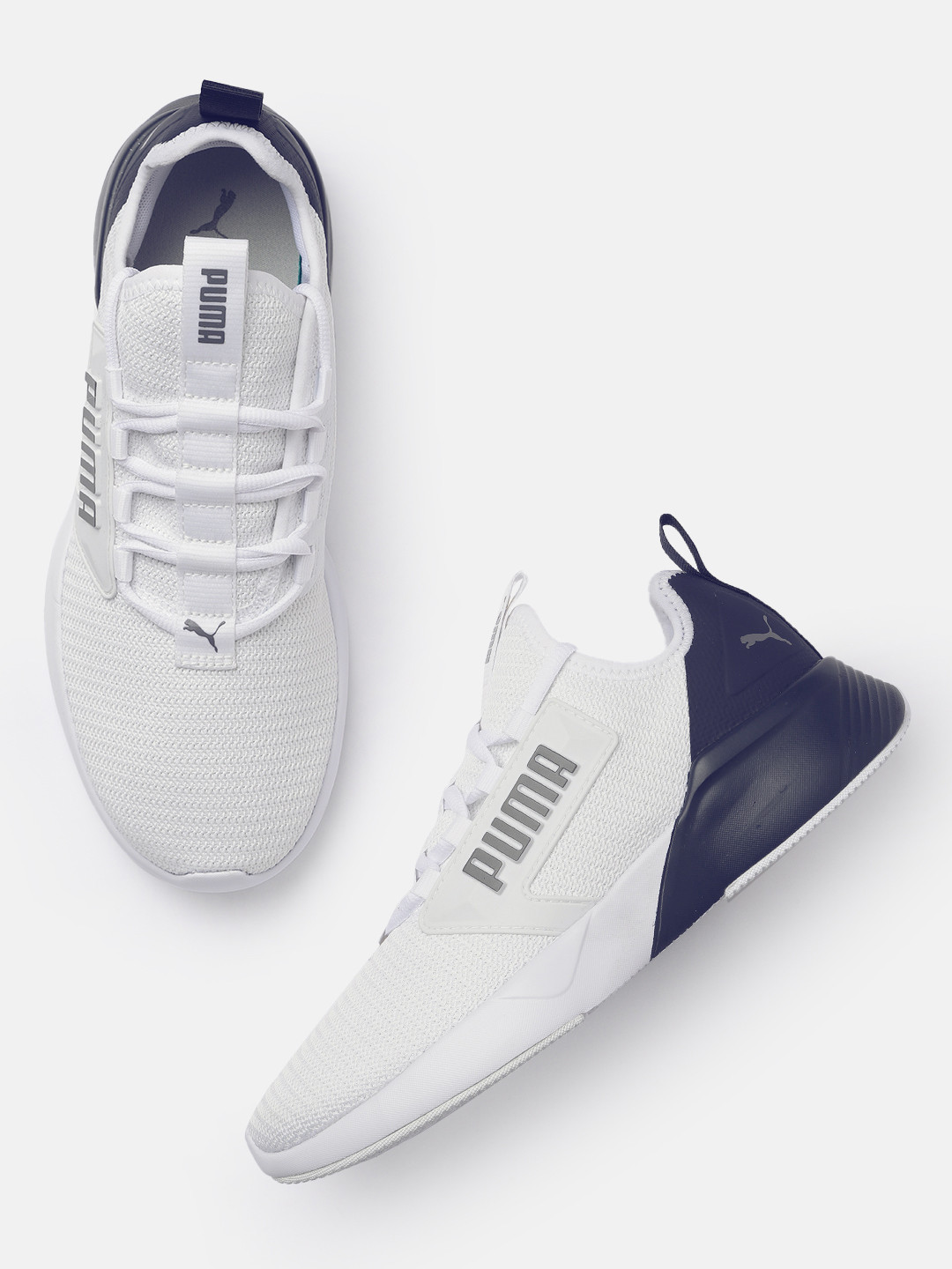 Buy Puma Men Off White Retaliate Block SoftFoam Running Shoes - Sports ...