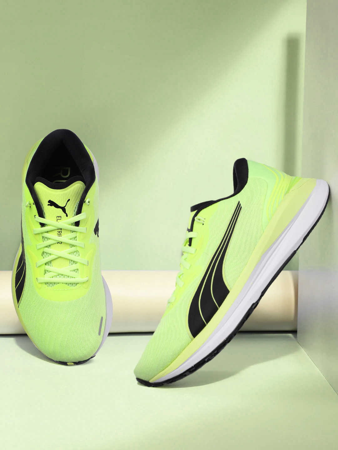 Buy Puma Men Fluorescent Green Electrify Nitro 2 Running Shoes - Sports ...