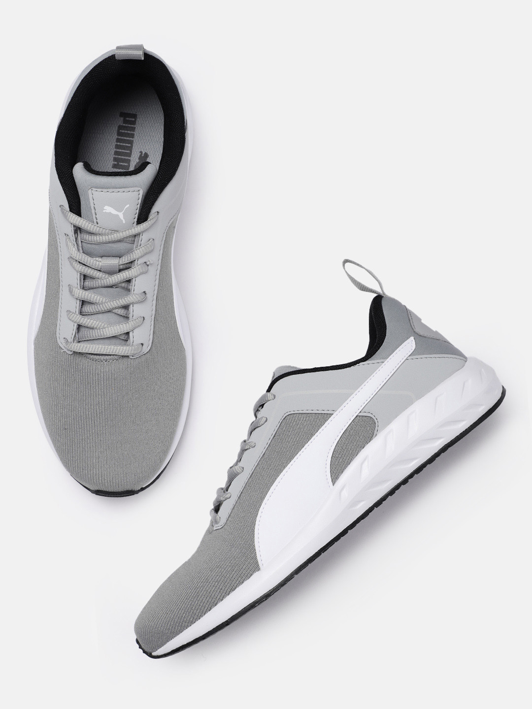 Buy Puma Unisex Grey Solid Flex Run Running Shoes - Sports Shoes for ...