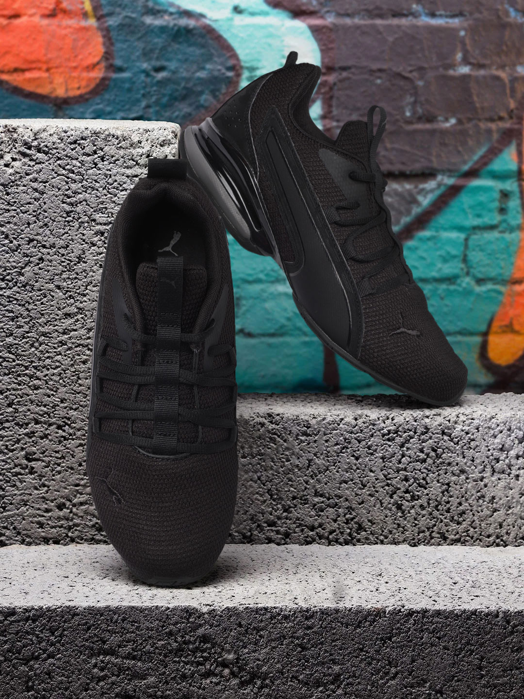 Buy Puma Men Black Axelion NXT Camo Running Shoes - Sports Shoes for ...