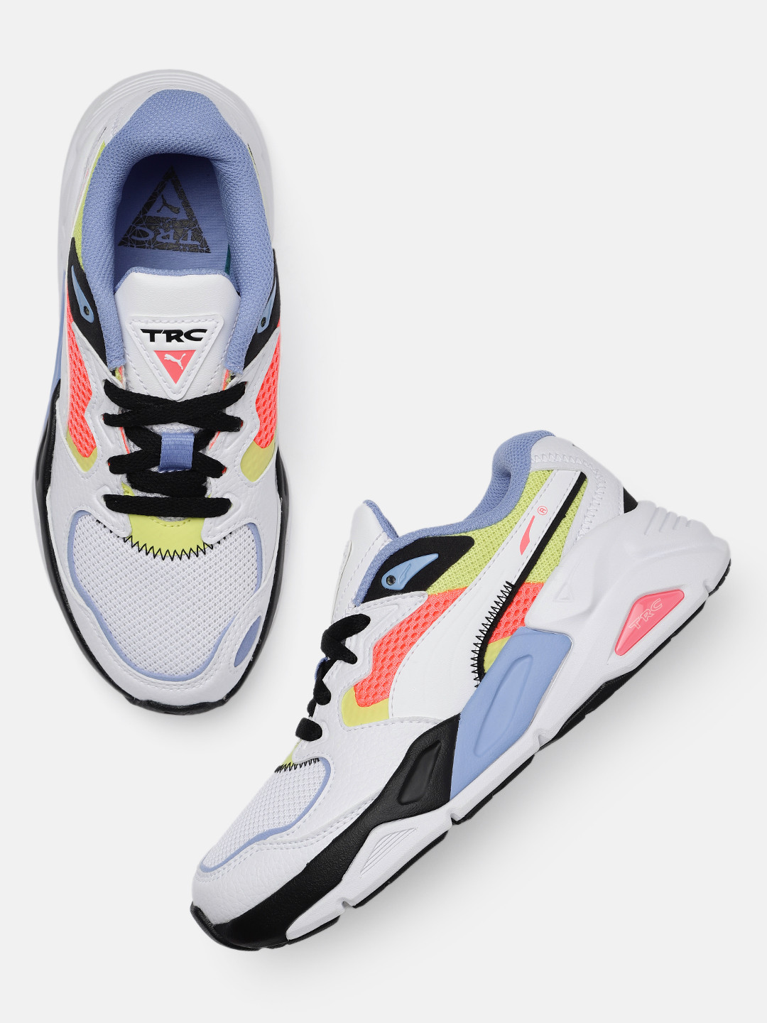 Buy Puma Women White TRC MIRA Bright Colourblocked Sneakers - Casual ...