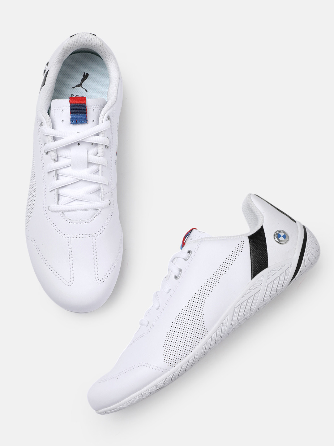 Buy PUMA Motorsport Unisex White BMW MMS RDG Cat Leather Sneakers ...