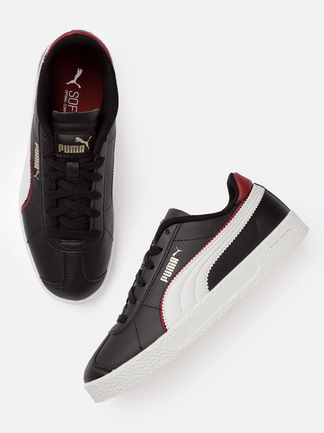 Buy Puma Unisex Black Club FC Leather Sneakers - Casual Shoes for ...