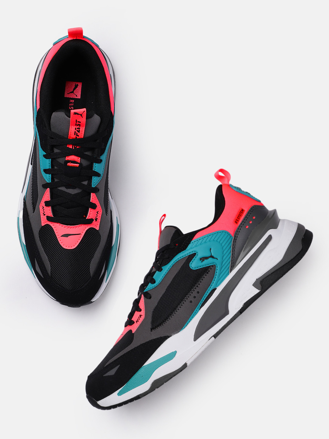 Buy Puma Unisex Black & Grey RS Fast Limiter Suede Sneakers - Casual ...