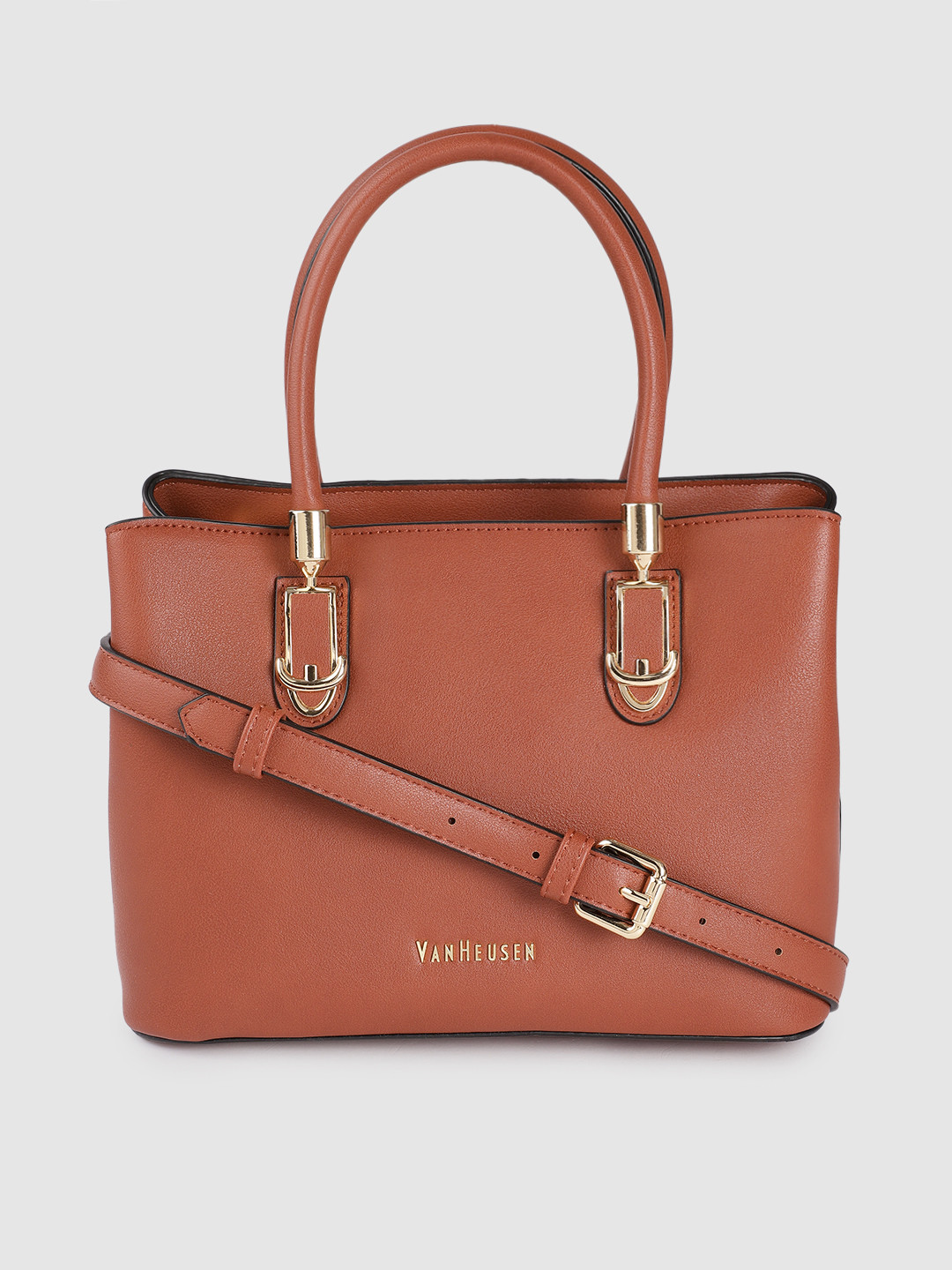 Buy Van Heusen Rust Structured Handheld Bag - Handbags for Women ...