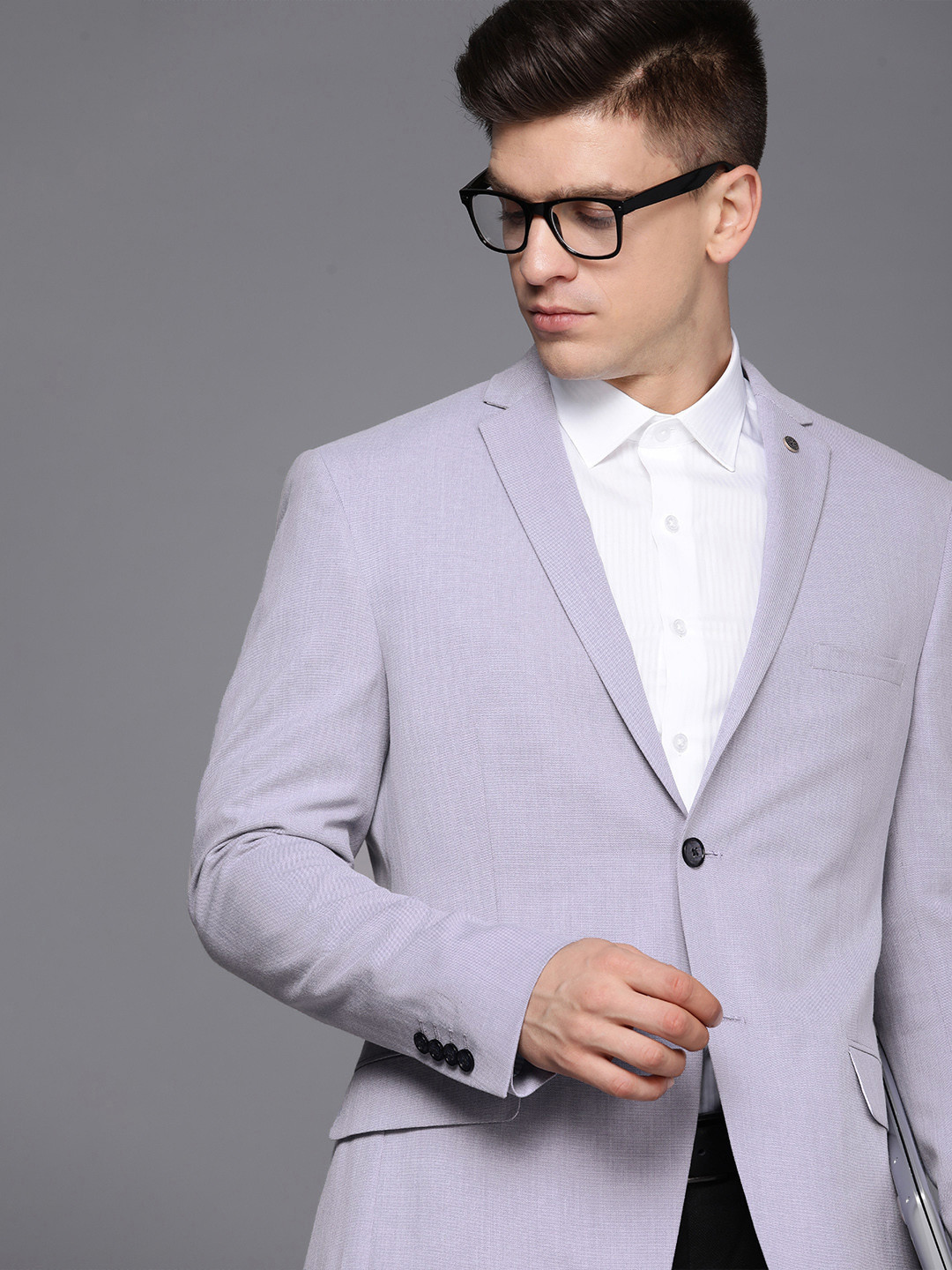 Buy Theme Men Lavender Solid Slim Fit Blazer - Blazers for Men 19119048 ...