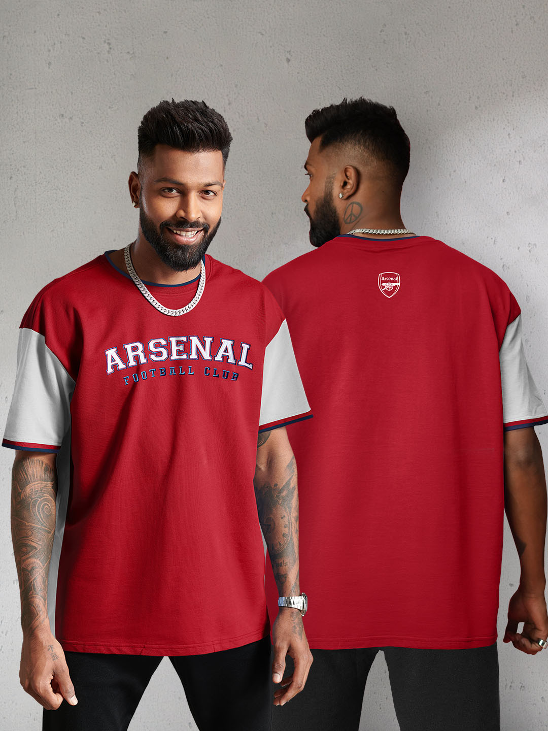 Buy The Souled Store Arsenal FC: Official Colours Red Oversized T ...