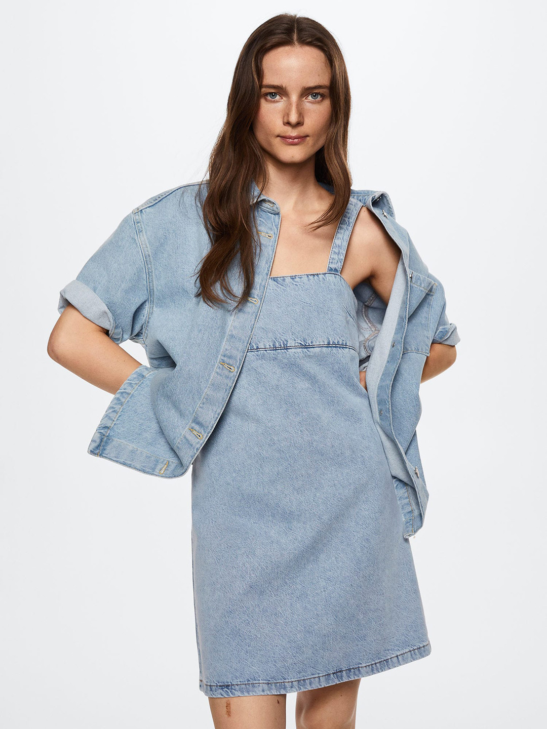 Buy MANGO Blue A Line Dress - Dresses for Women 19120042 | Myntra