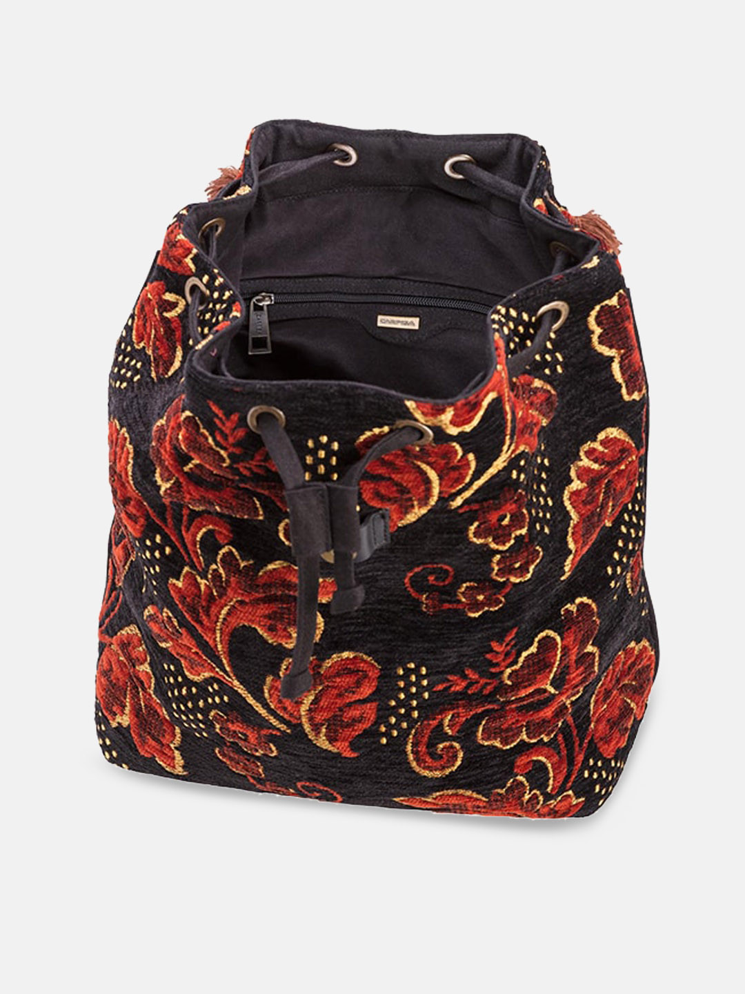 Buy CARPISA Women Black & Red Embroidered Backpack - Backpacks for ...