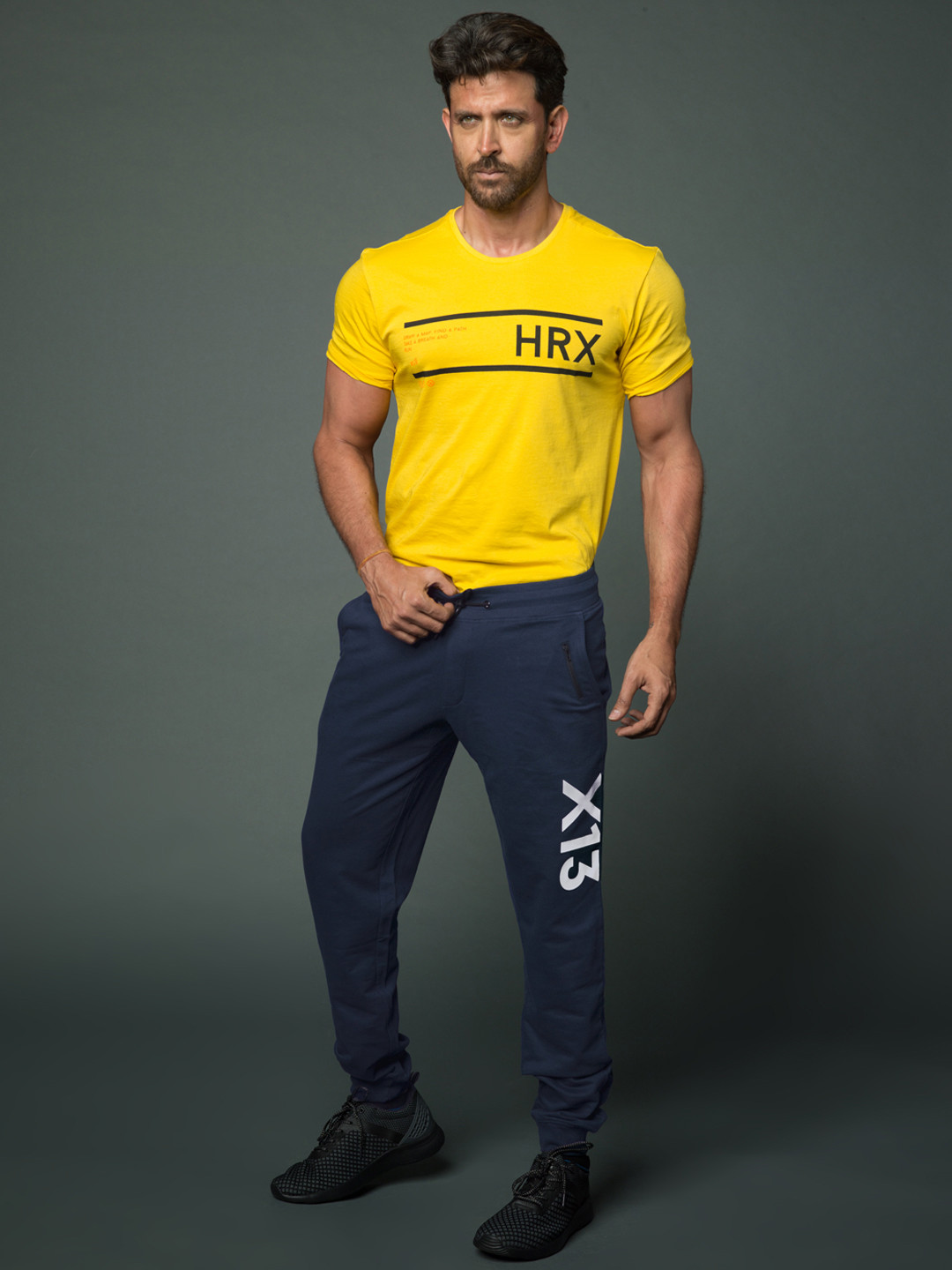 Buy HRX Active By Hrithik Roshan Navy Joggers - Track Pants for Men ...