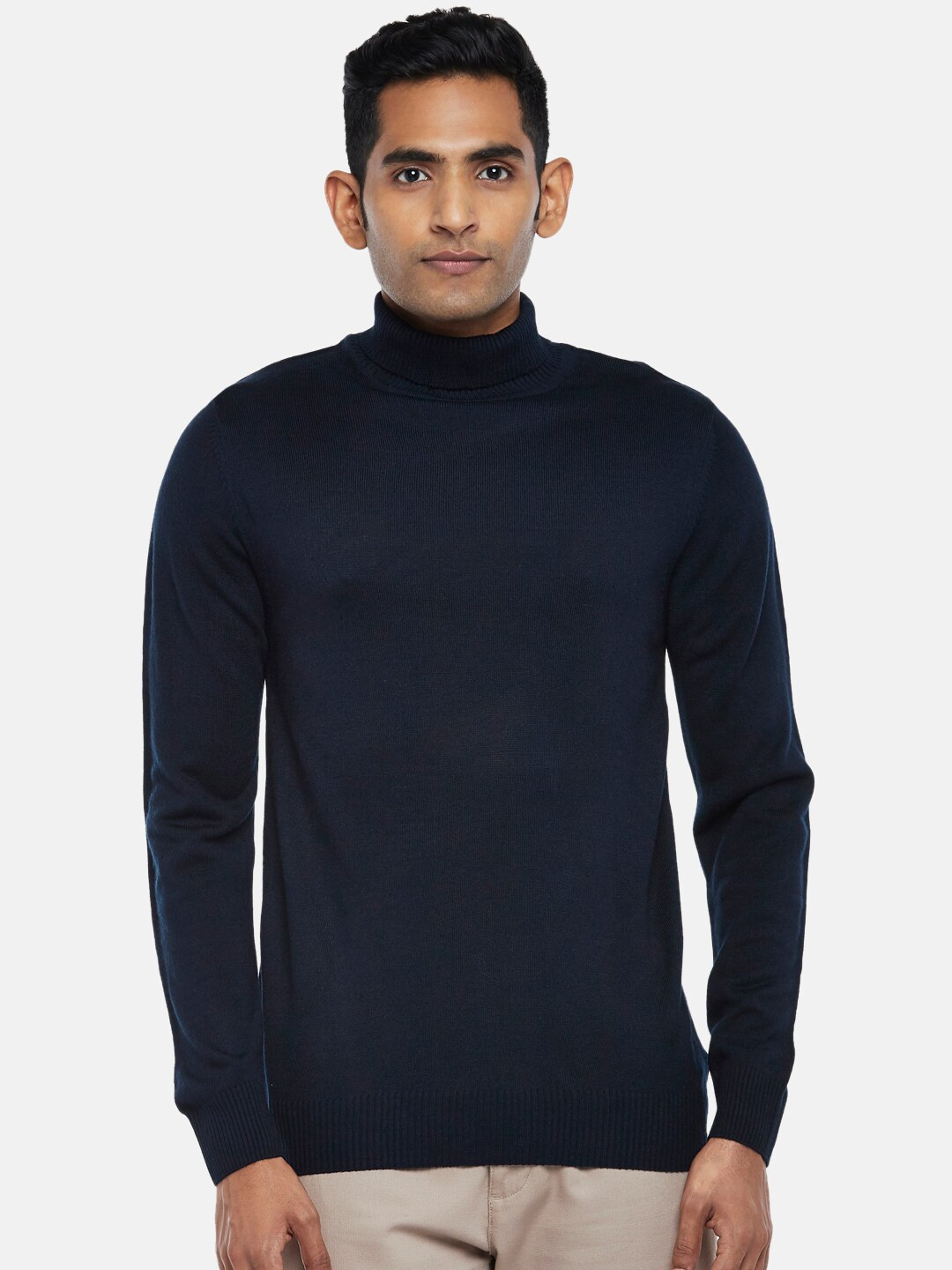 Buy BYFORD By Pantaloons Men Navy Blue Pullover - Sweaters for Men ...