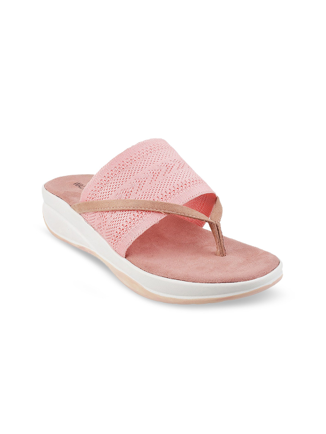 Buy WALKWAY By Metro Peach Coloured Comfort Sandals - Heels for Women ...