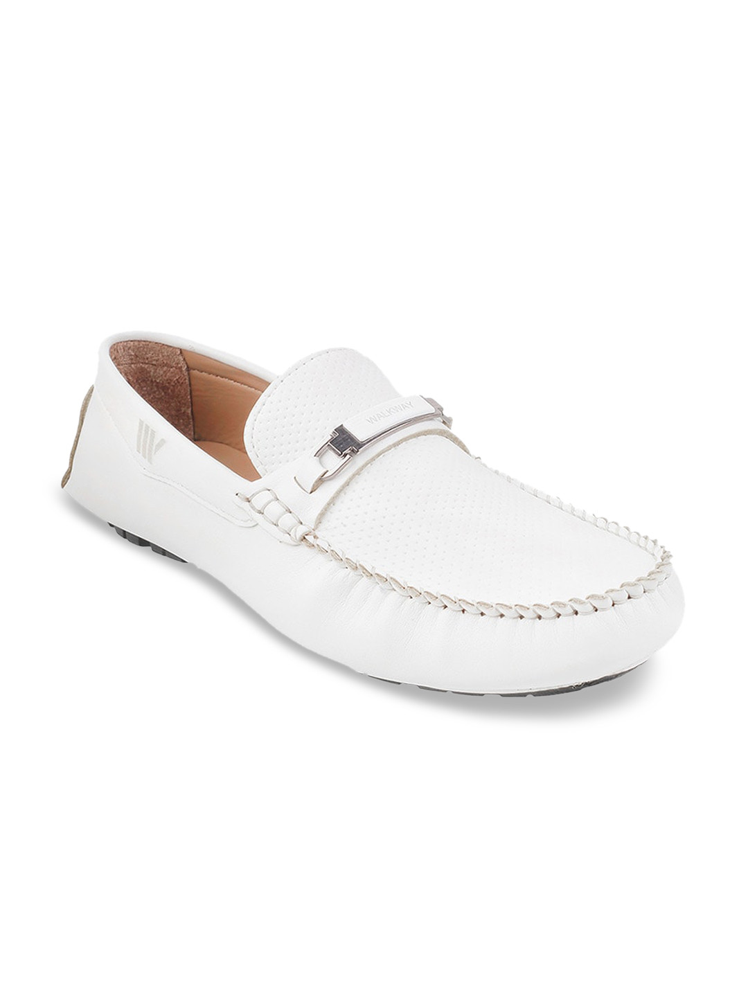 Buy WALKWAY By Metro Men White Loafers - Casual Shoes for Men 19127912 ...