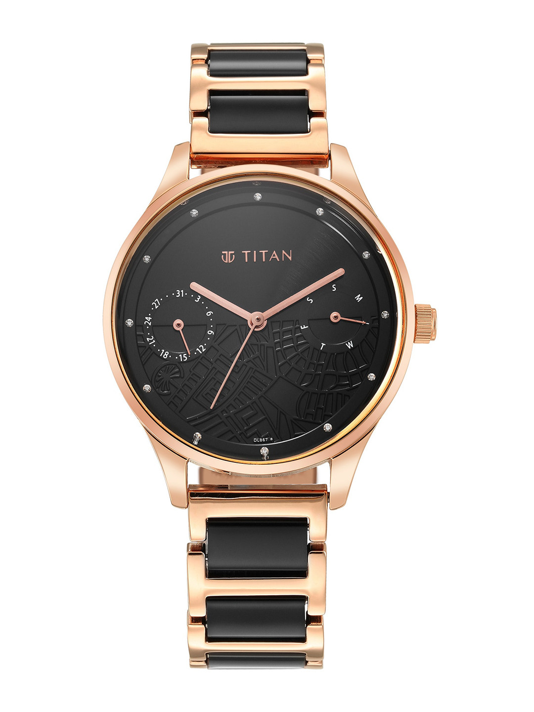 Buy Titan Women Brass Dial & Bracelet Style Straps Analogue Watch ...