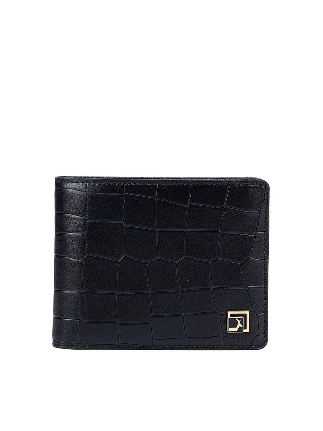 Buy Da Milano Men Black Textured Leather Two Fold Wallet - Wallets for ...