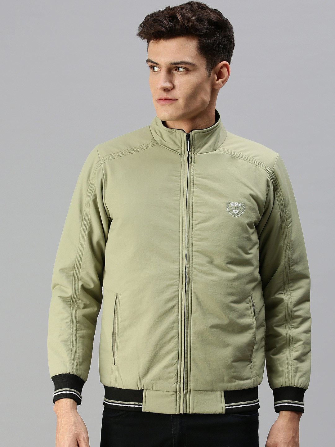 Buy SHOWOFF Men Green Padded Jacket - Jackets for Men 19135122 | Myntra