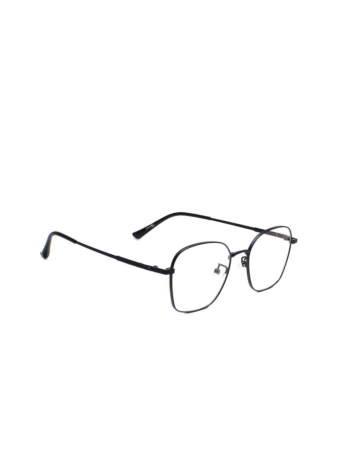 Buy Peter Jones Eyewear Unisex Black & Blue Full Rim Square Frames ...