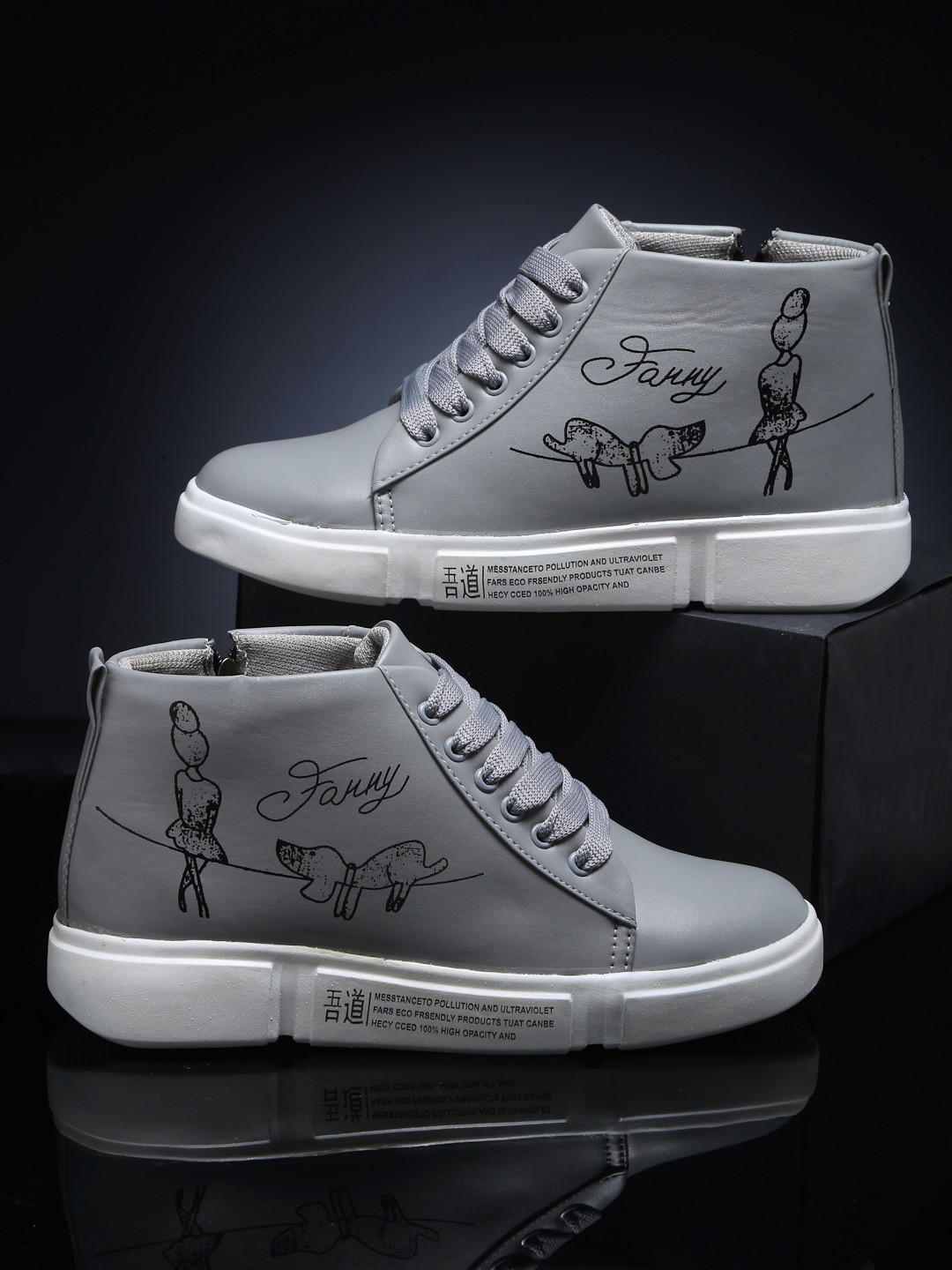 Buy Sneakers Villa Women Grey Skate Shoes - Casual Shoes for Women ...