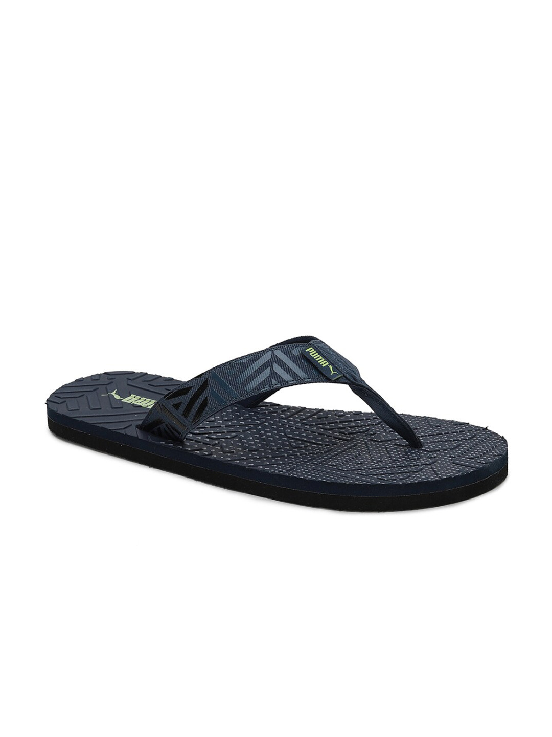 Buy Puma Men Navy Blue & Black Viktor V2 Thong Flip Flops - Flip Flops ...