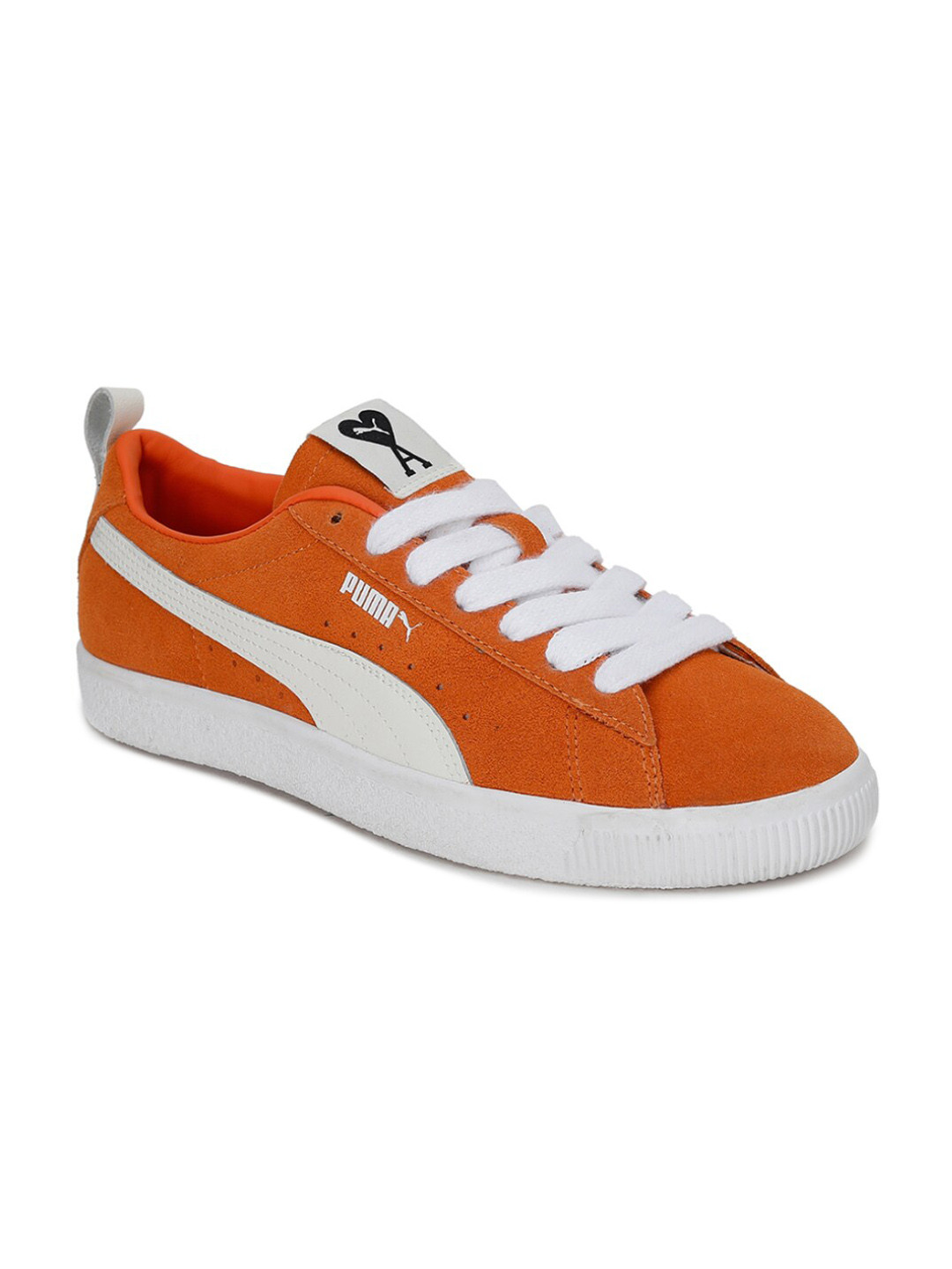 Buy Puma X AMI Unisex Orange Suede VTG Colourblocked Leather Sneakers ...