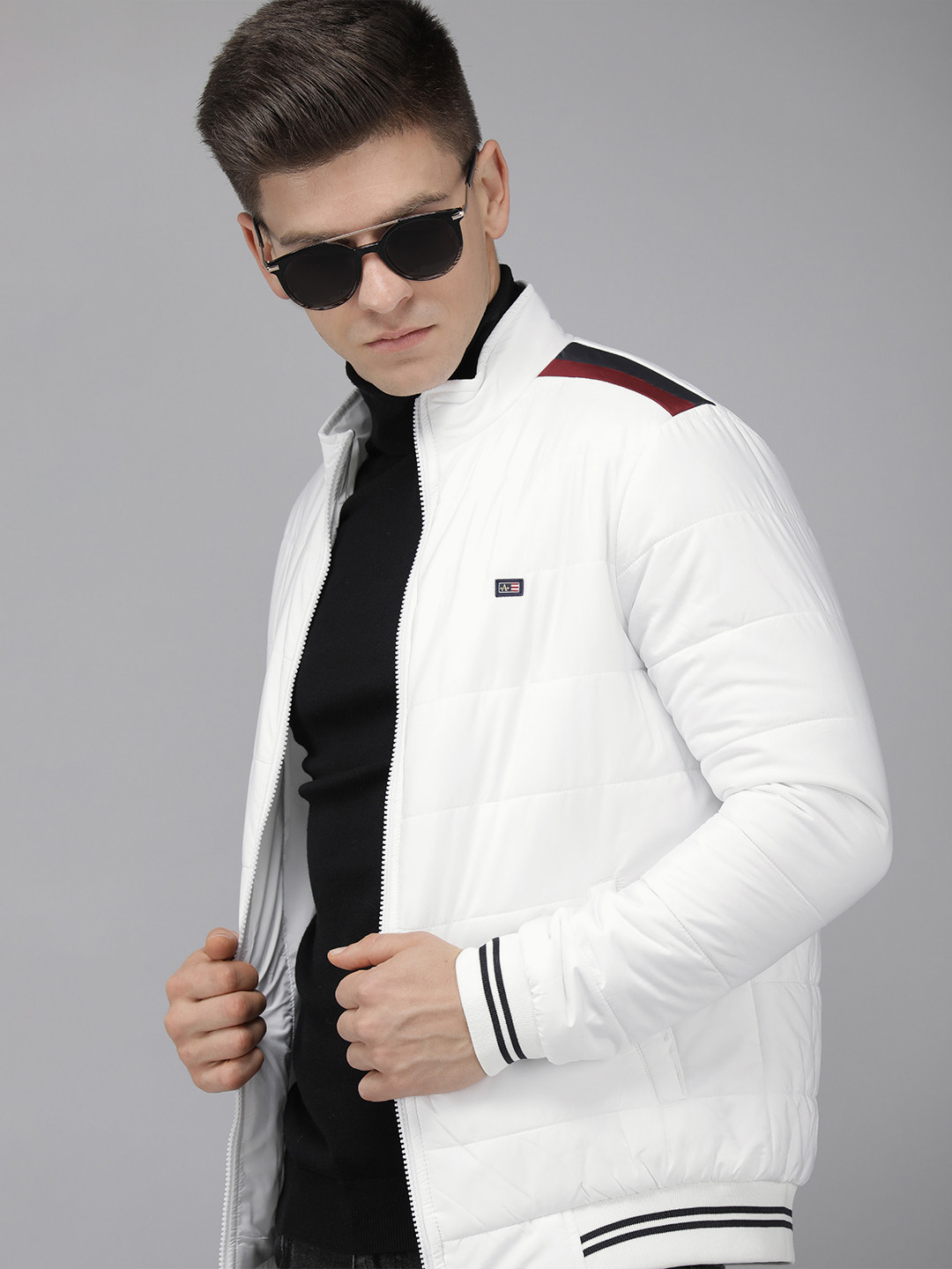 Buy Arrow Men White Varsity Jacket - Jackets for Men 19150738 | Myntra