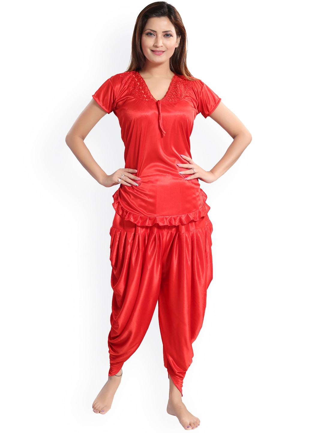 Buy Romaisa Women Red Night Suit - Night Suits for Women 19154712 | Myntra