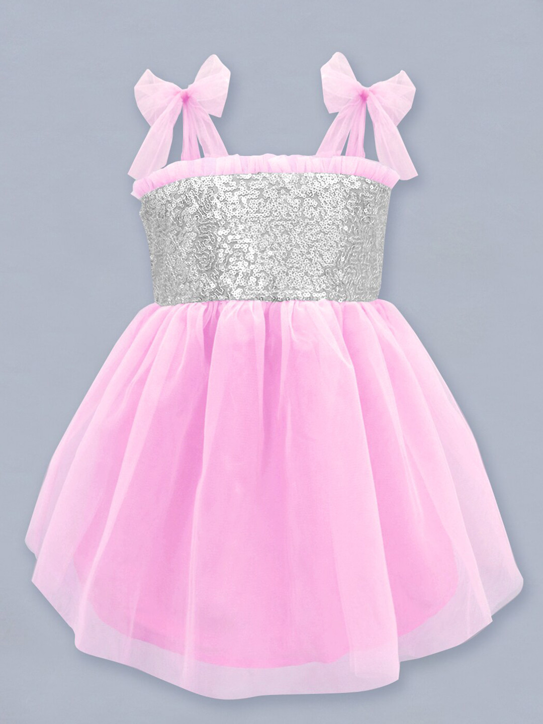 Buy A.T.U.N. Pink Net Dress - Dresses for Girls 19159160 | Myntra