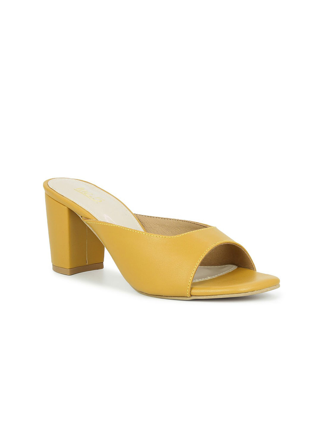 Buy Inc 5 Mustard High Top Block Mules - Heels for Women 19164114 | Myntra