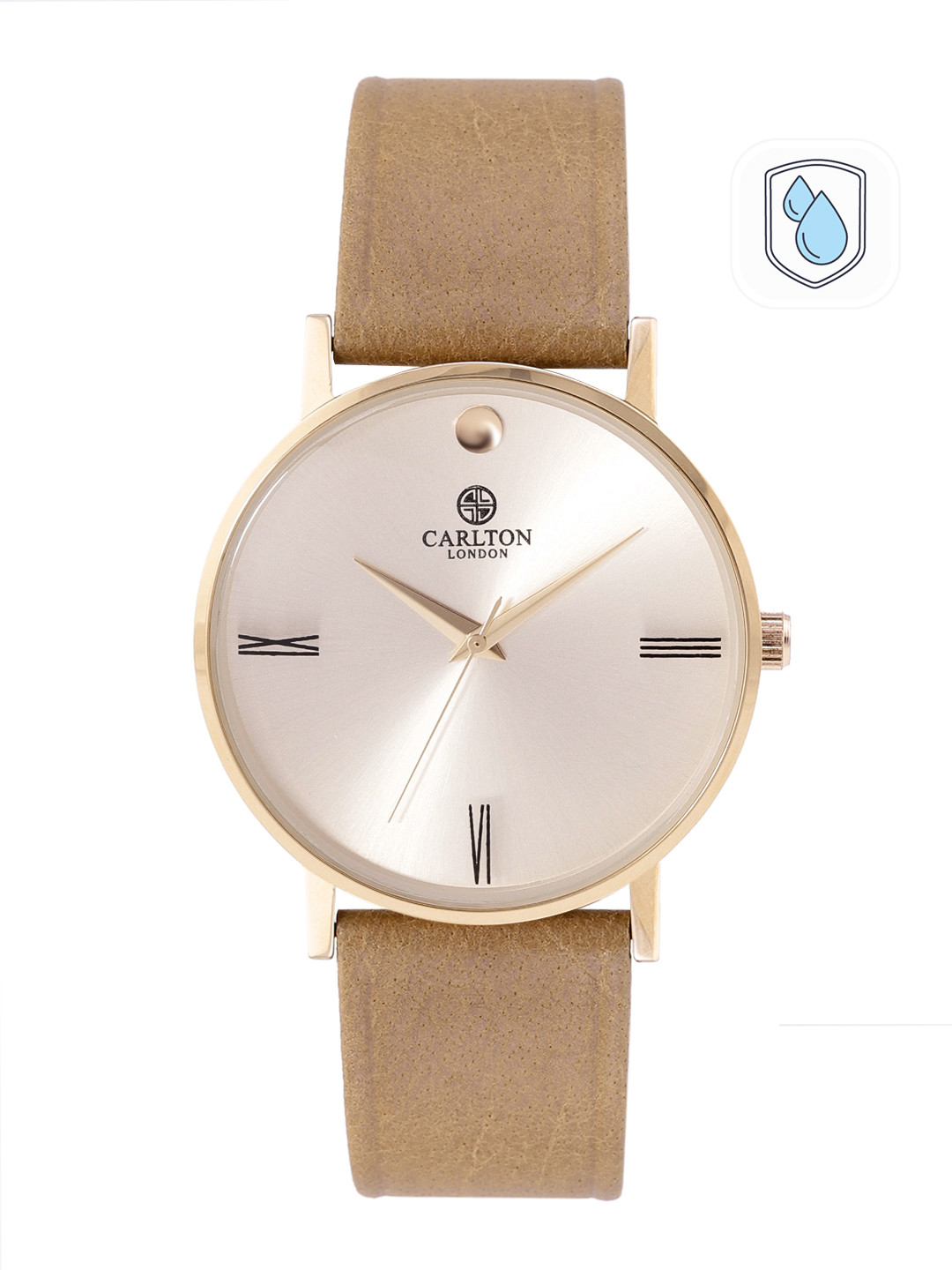 Buy Carlton London Men Beige Analogue Watch CG001GWBR - Watches for Men ...
