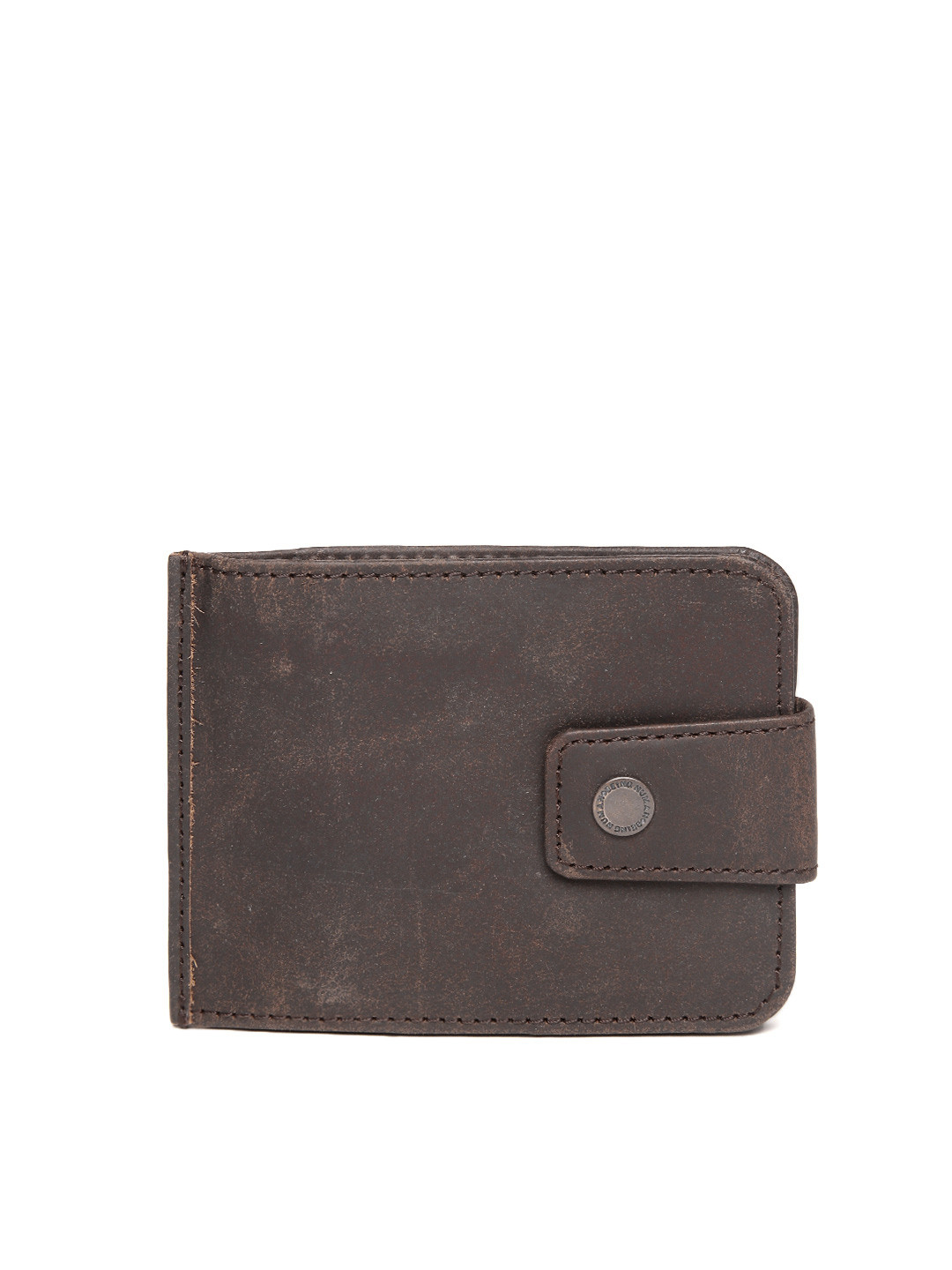 Buy Being Human Men Brown Solid Two Fold Genuine Leather Wallet ...