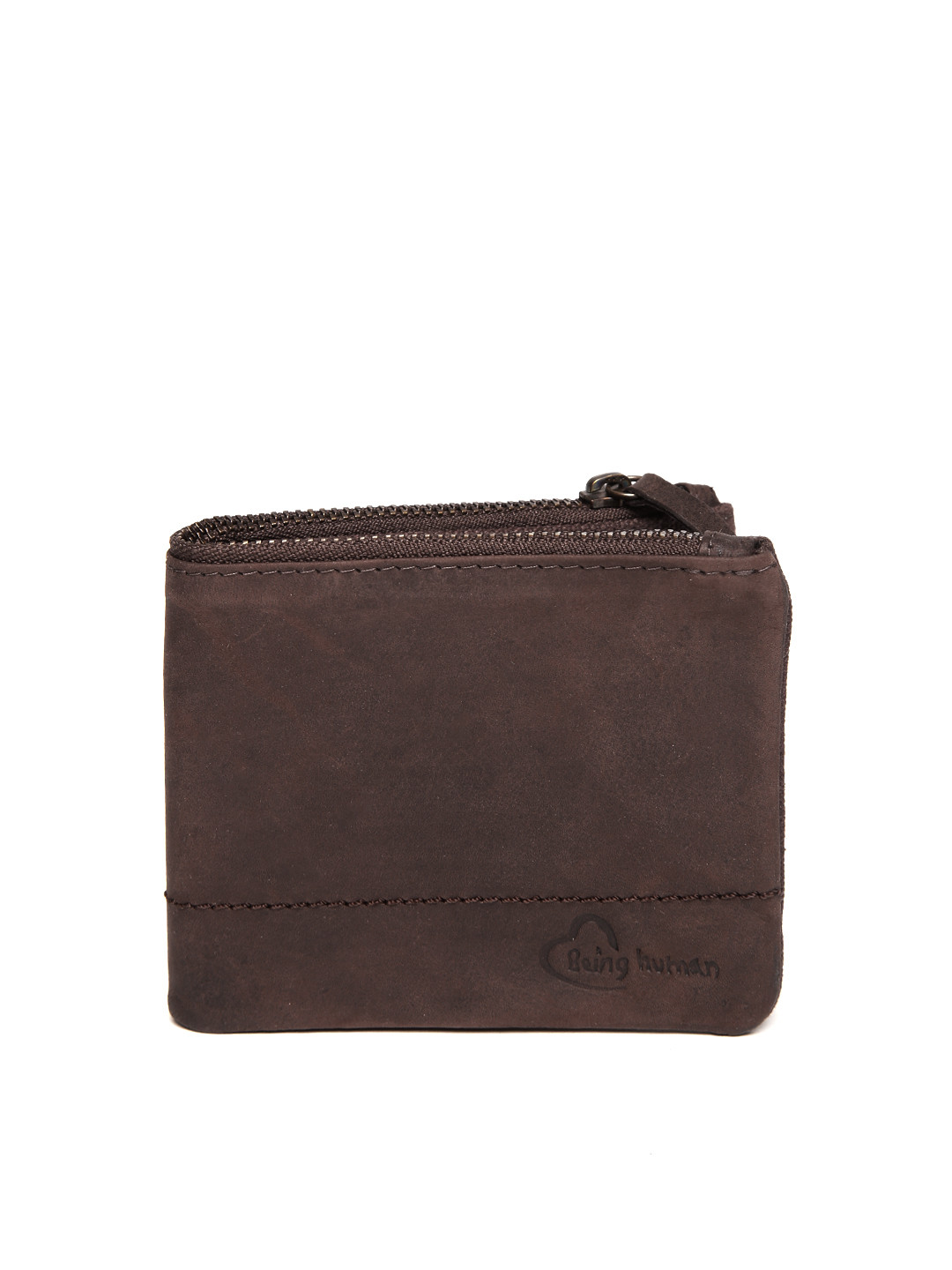 Buy Being Human Clothing Men Coffee Brown Solid Two Fold Genuine ...