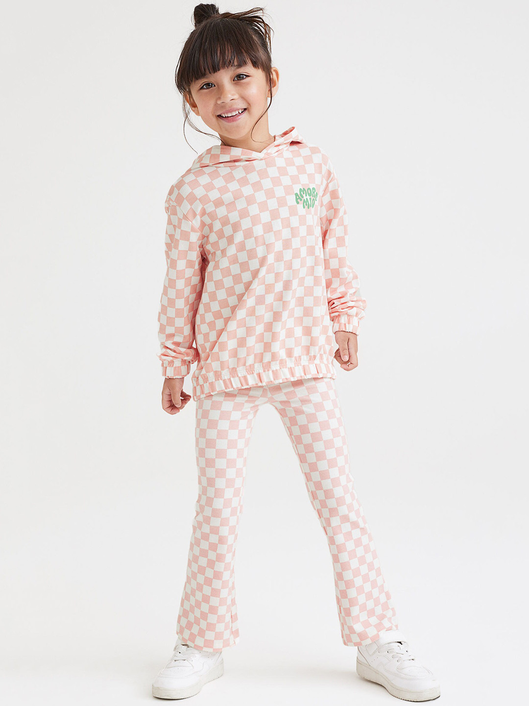 Buy H&M Girls Pink & White Flared Leggings - Leggings for Girls ...
