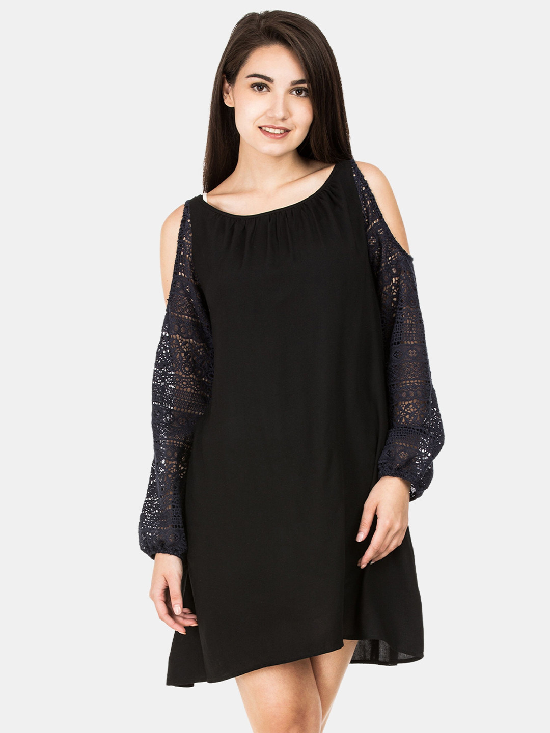 Buy IDK Black A Line Dress - Dresses for Women 19177372 | Myntra