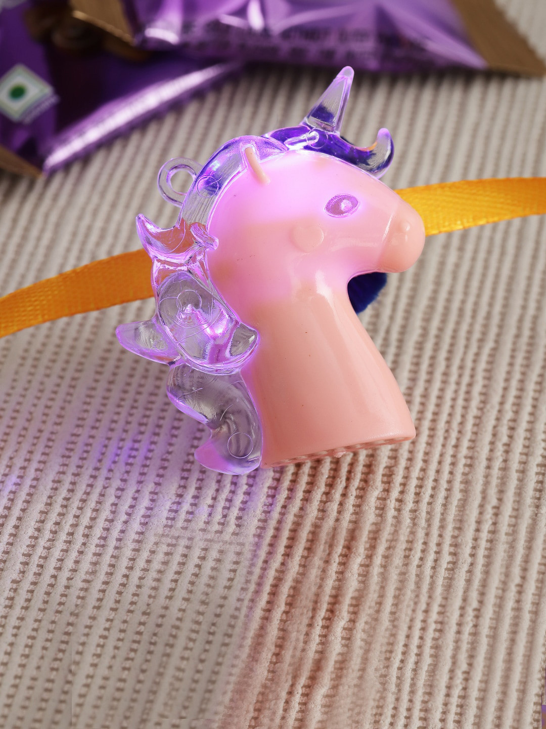 Buy PANASH Kids Red & Blue Unicorn LED Light Rakhi - Rakhi for Boys ...