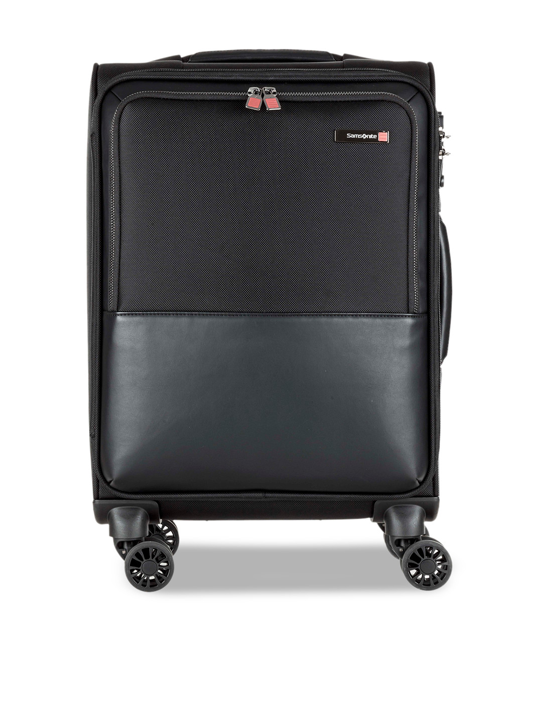 Buy Samsonite Black Soft Sided Cabin Trolley Suitcase - Trolley Bag for ...