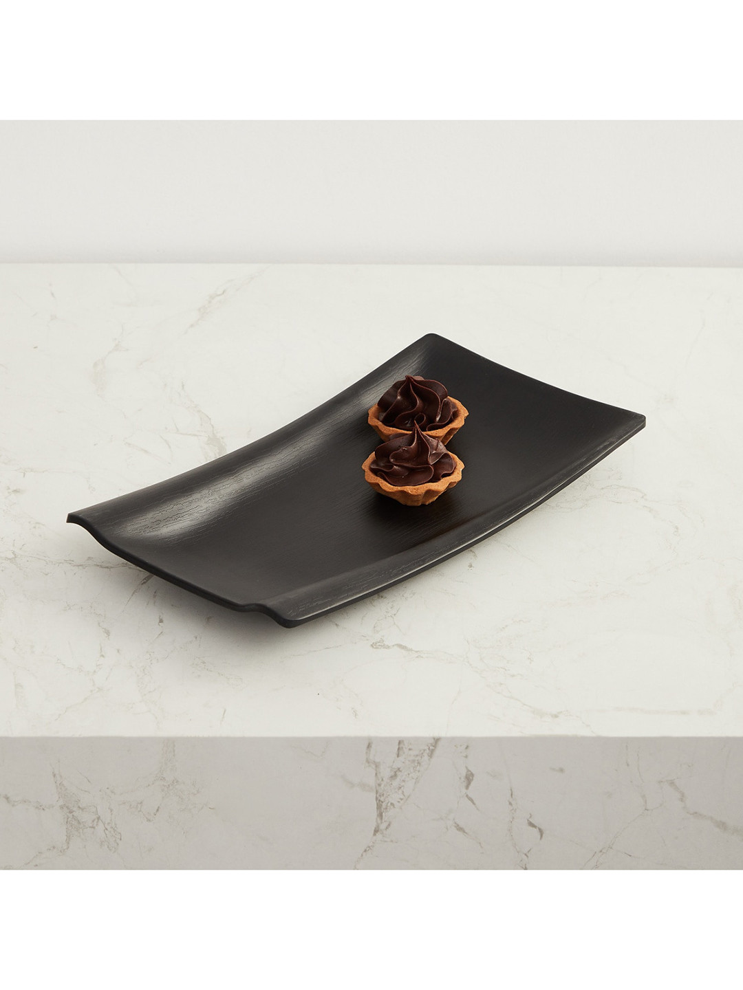 Buy Home Centre Black Solid Non Microwavable Melamine Platter ...