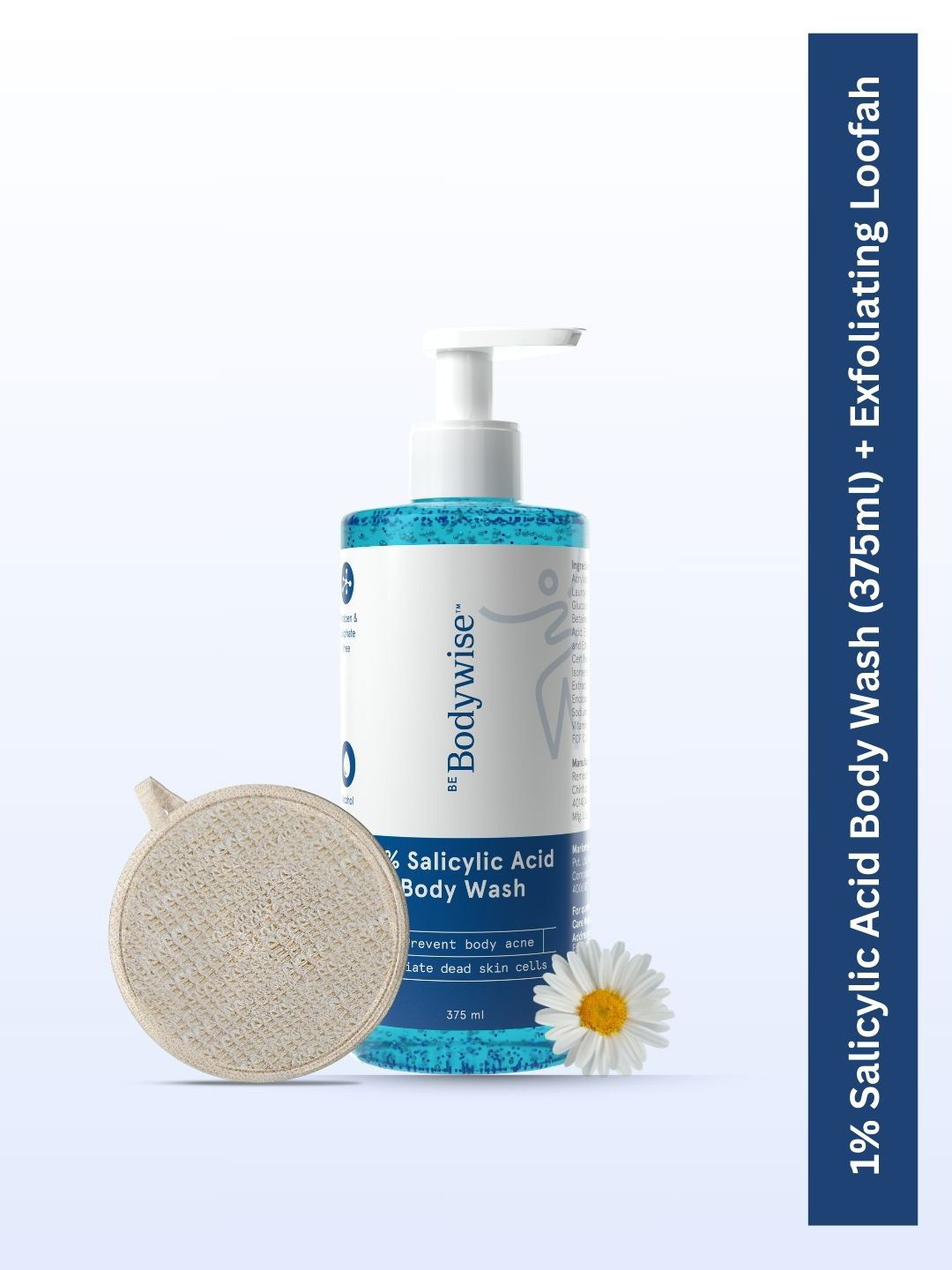 Buy Be Bodywise 1% Salicylic Acid Body Wash 375 Ml With Free Loofah To ...
