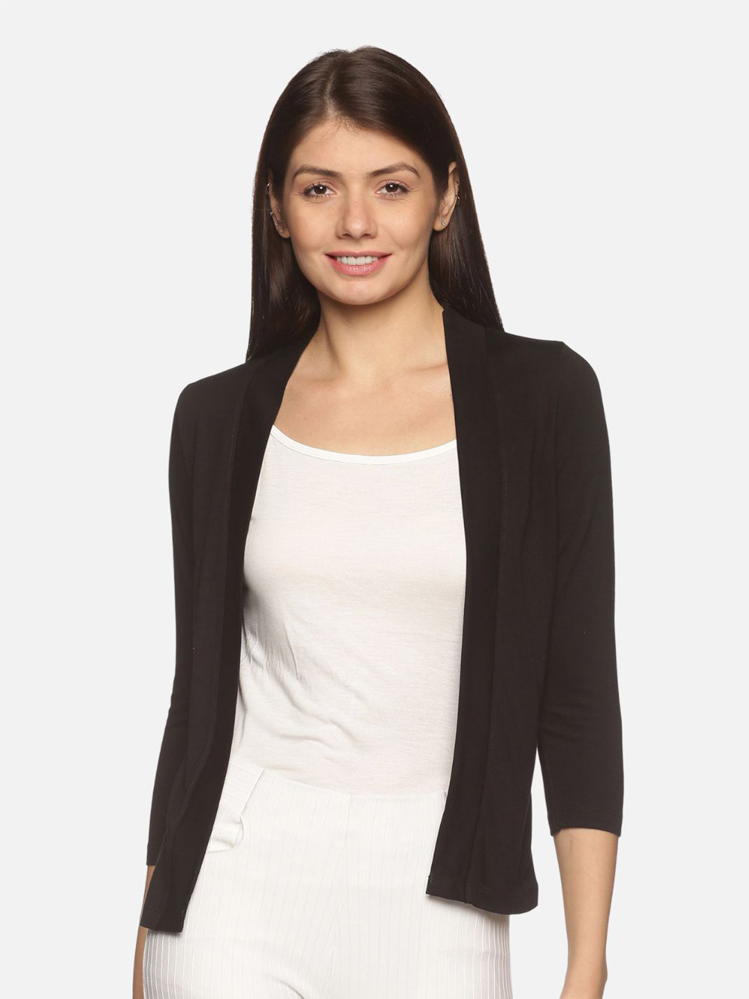 Buy Outflits Women Black Crop Shrug - Shrug for Women 19181130 | Myntra