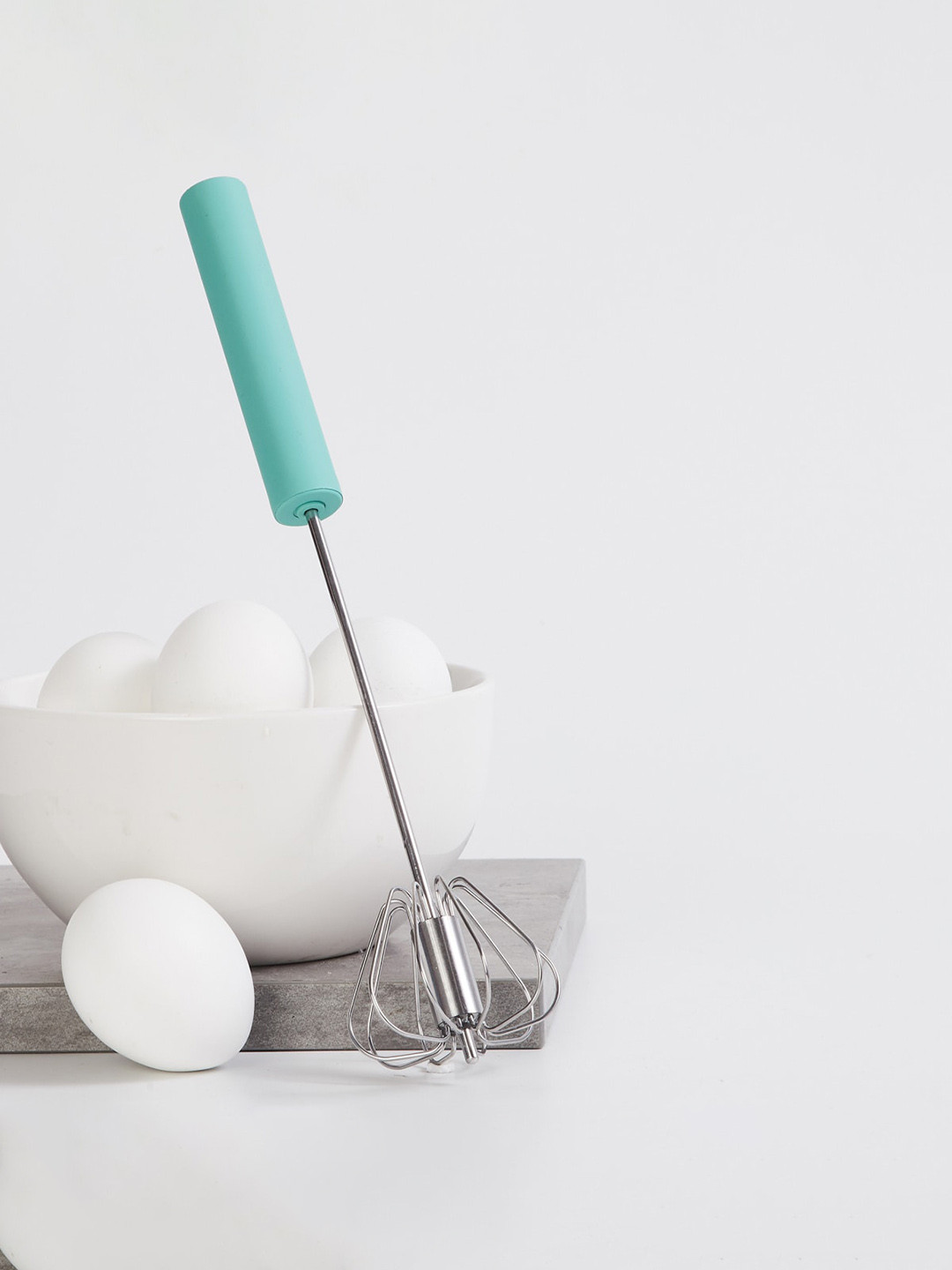 Buy Home Centre Teal Blue & Silver Coloured Solid Stainless Steel Egg ...