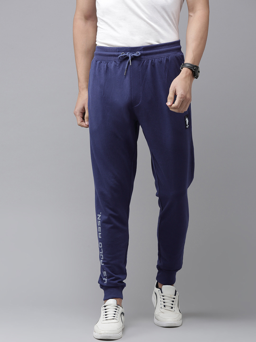 Buy U.S. Polo Assn. Denim Co. Men Blue Printed Joggers - Track Pants ...