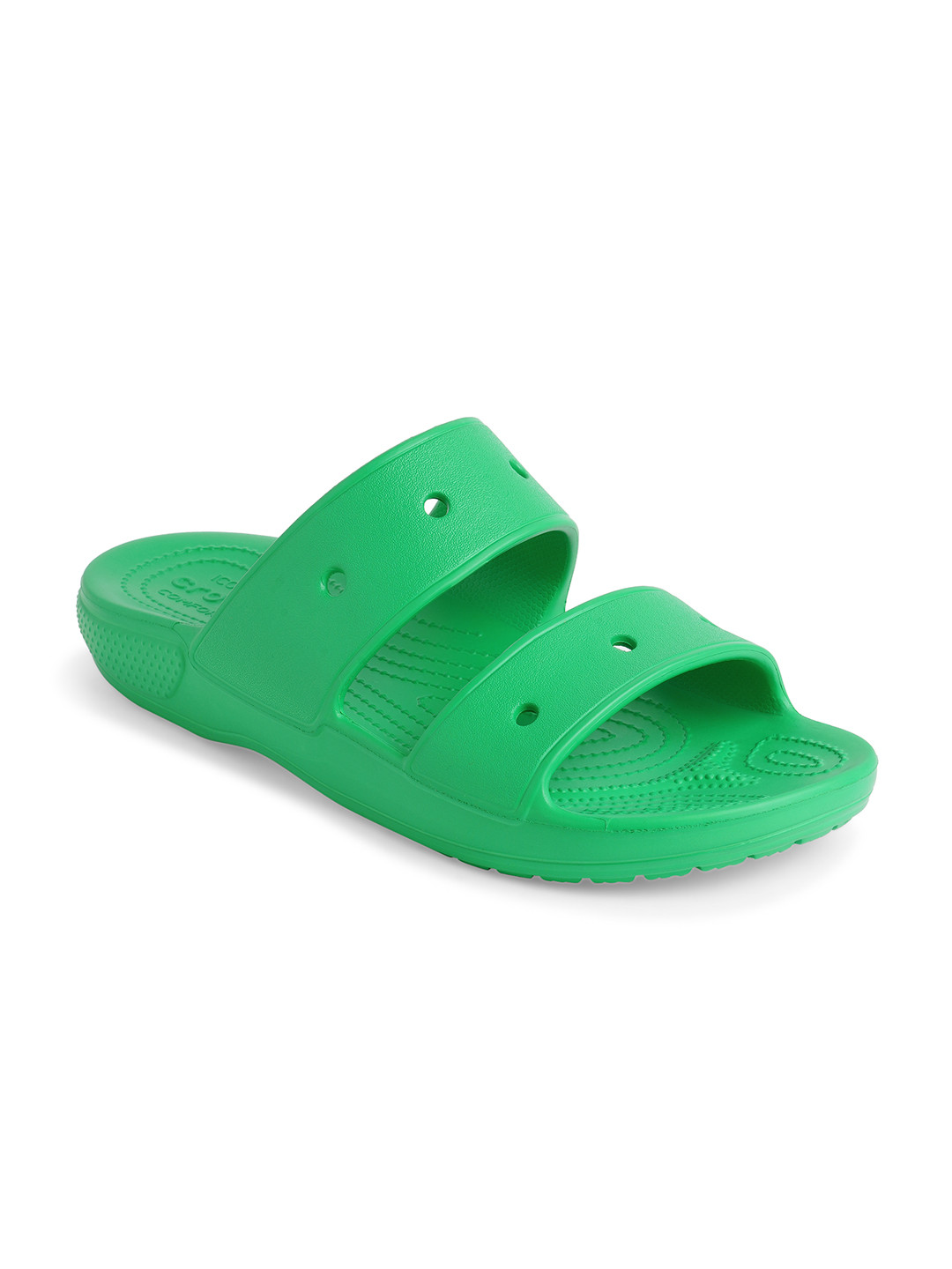 Buy Crocs Unisex Green Solid Sliders - Flip Flops for Unisex 19183848 ...