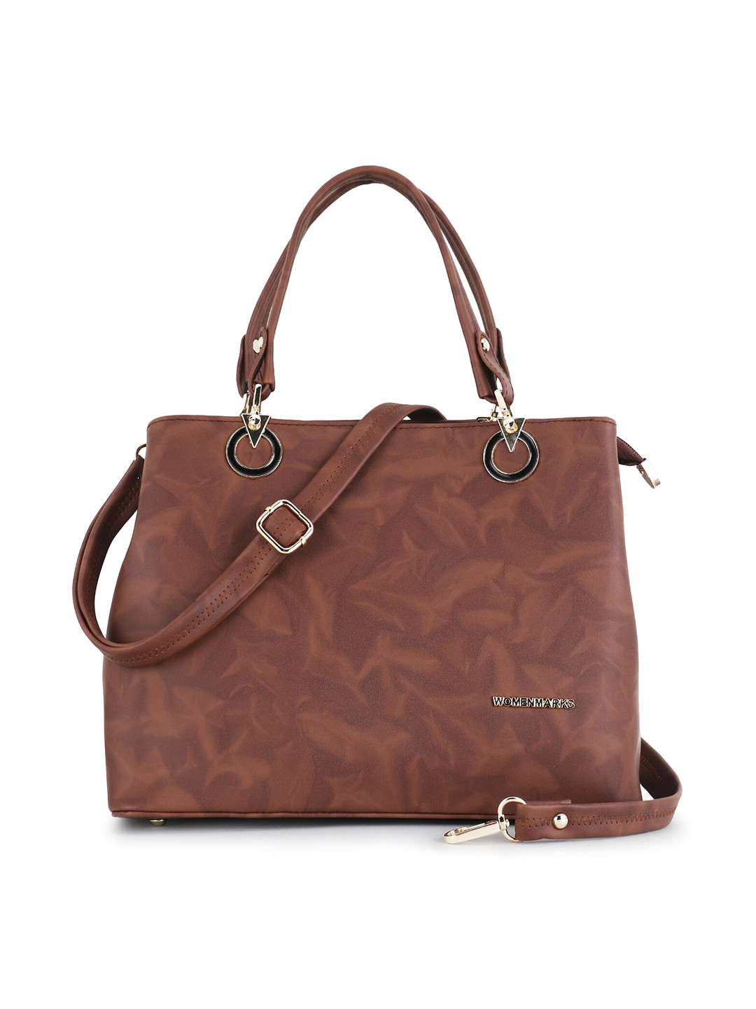 Buy WOMEN MARKS Brown Textured PU Structured Handheld Bag - Handbags ...