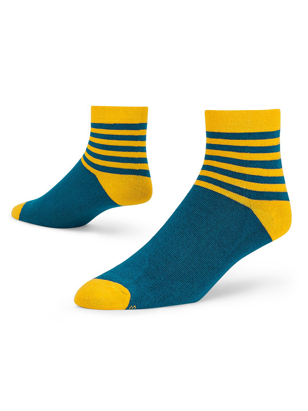 Buy Dynamocks Unisex Blue & Yellow Striped Ankle Length Socks - Socks ...