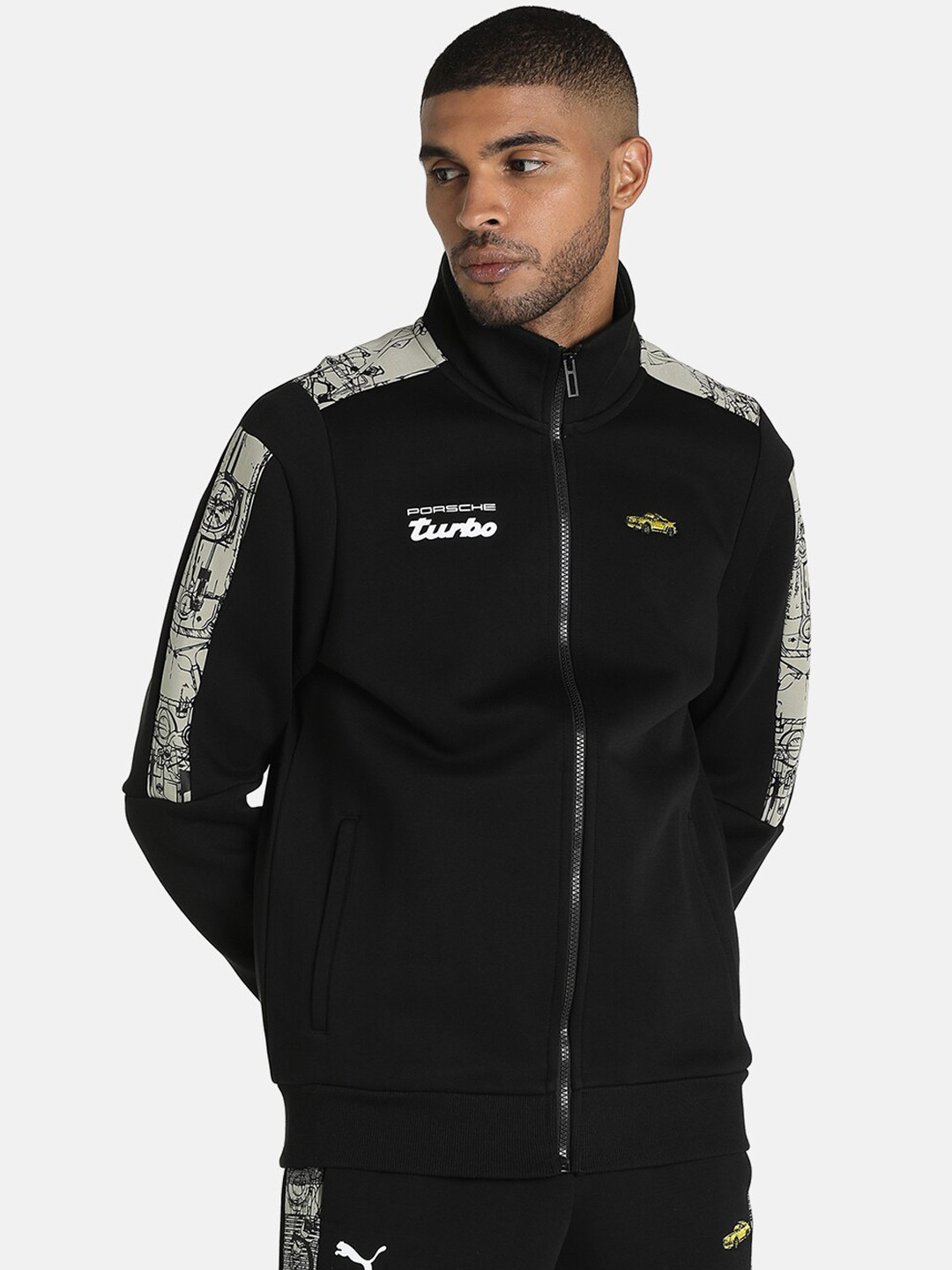 Buy PUMA Motorsport Men Black PL MT7 Regular Fit Sweat Jacket - Jackets ...