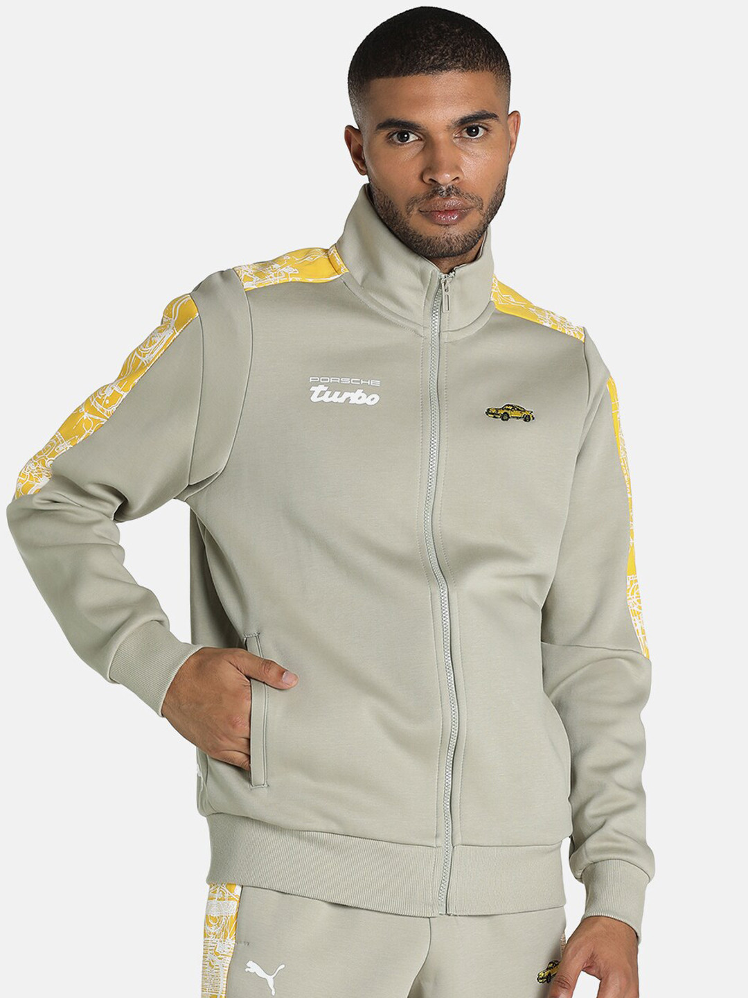 Buy PUMA Motorsport Men Beige PL MT7 Sweat Regular Fit Jacket - Jackets ...