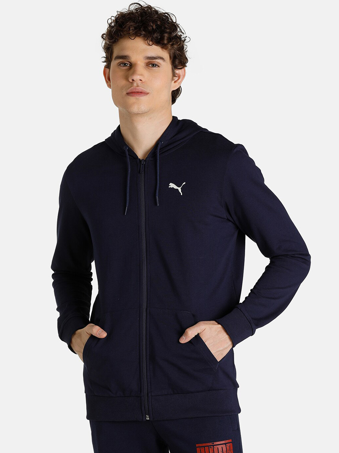 Buy Puma Men Blue Back Graphic Sweat Jacket FZ - Jackets for Men ...