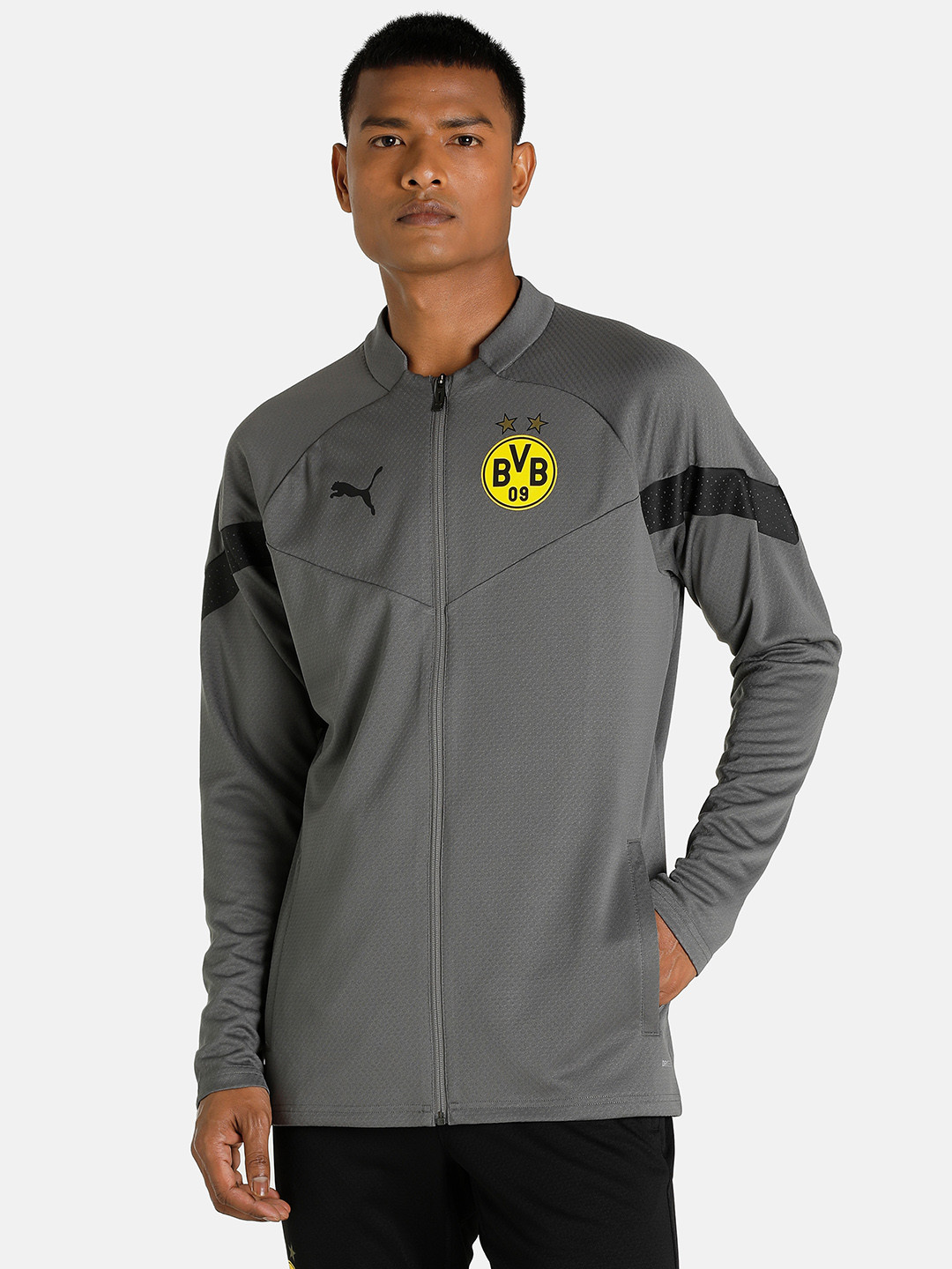 Buy Puma Men Grey BVB Training Jacket - Jackets for Men 19194374 | Myntra